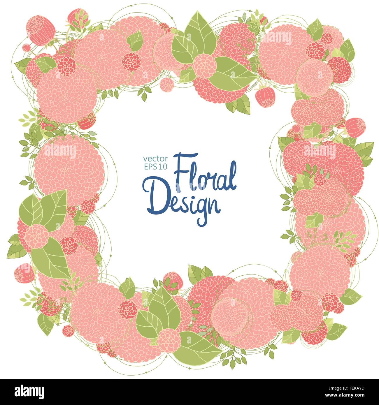 Floral frame and place for text Stock Vector Image & Art - Alamy