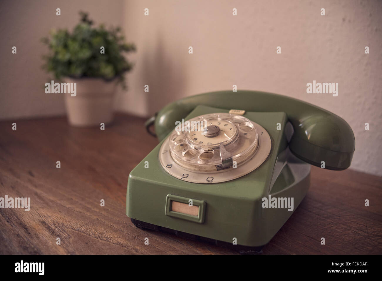 Green Retro Telephone High Resolution Stock Photography and Images - Alamy