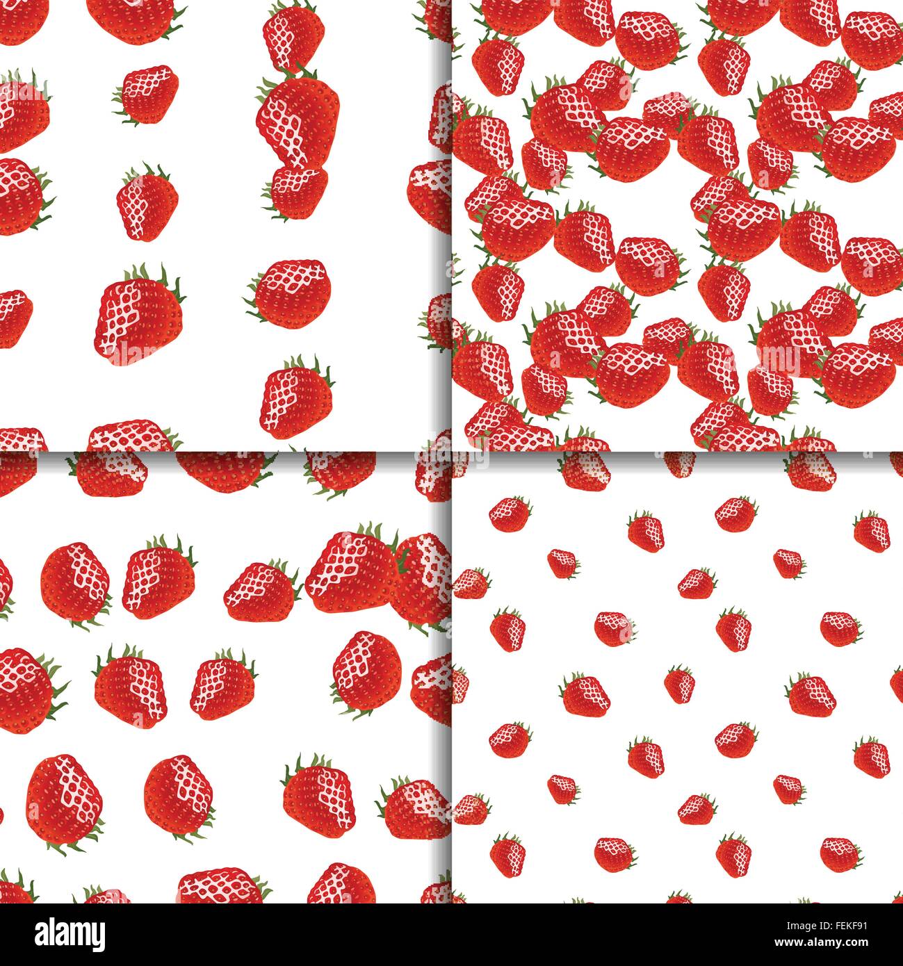 Seamless pattern set with strawberry Stock Vector Image & Art - Alamy