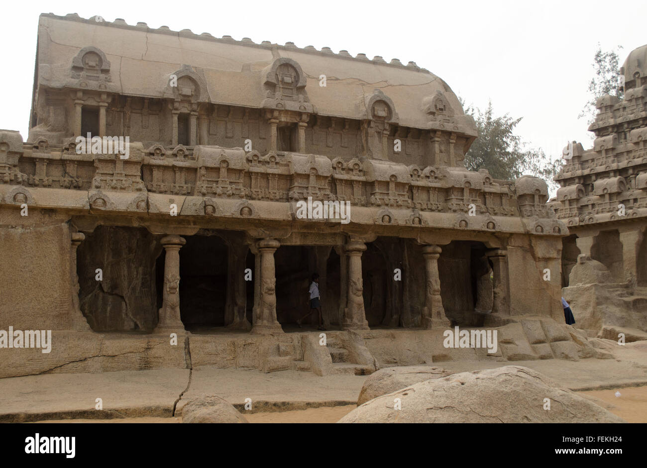Five Rathas or Panch Rathas at Mahabalipuram, Tamil Nadu India, Asia ...