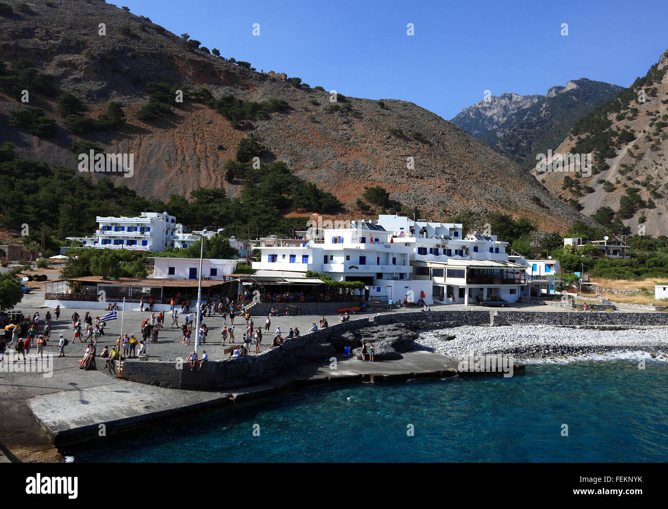 Crete, the coastal place Agia Roumeli is the entrance or exit to the ...