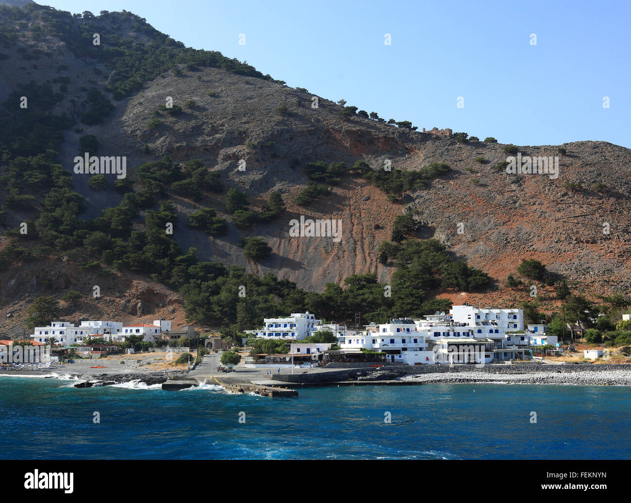 Crete, the coastal place Agia Roumeli is the entrance or exit to the ...