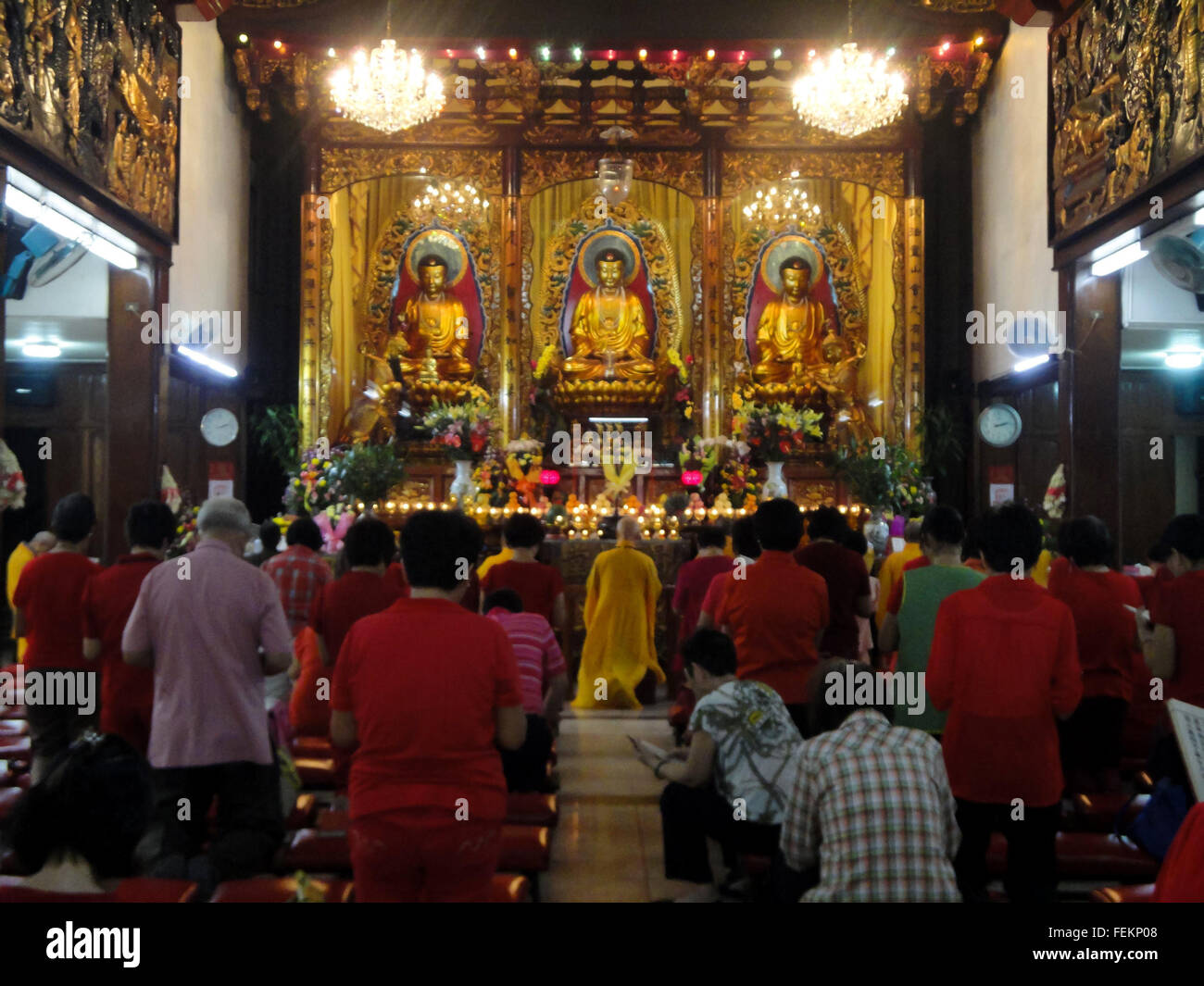 Manila, Philippines. 08th Feb, 2016. Filipino-Chinese Buddhist monks ...