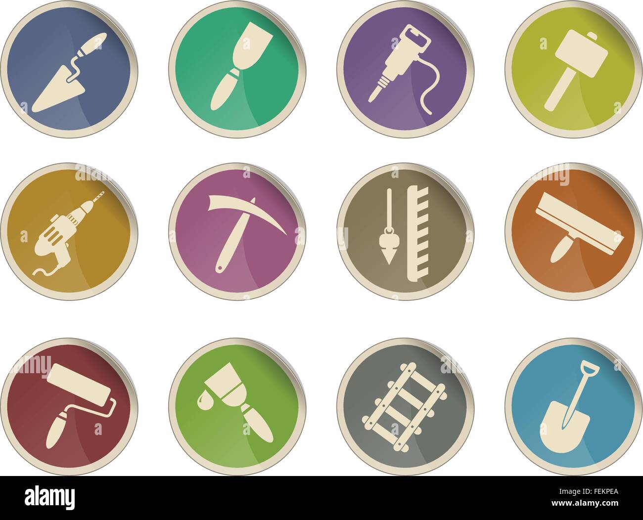 Building equipment icons Stock Vector Image & Art - Alamy