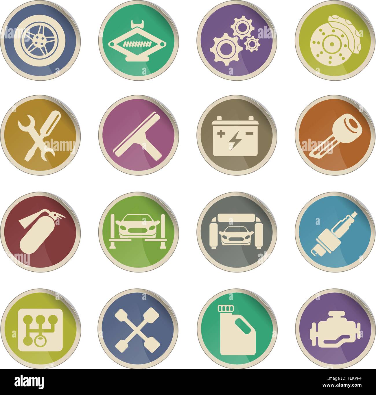Auto Service web icons Stock Vector Image & Art - Alamy
