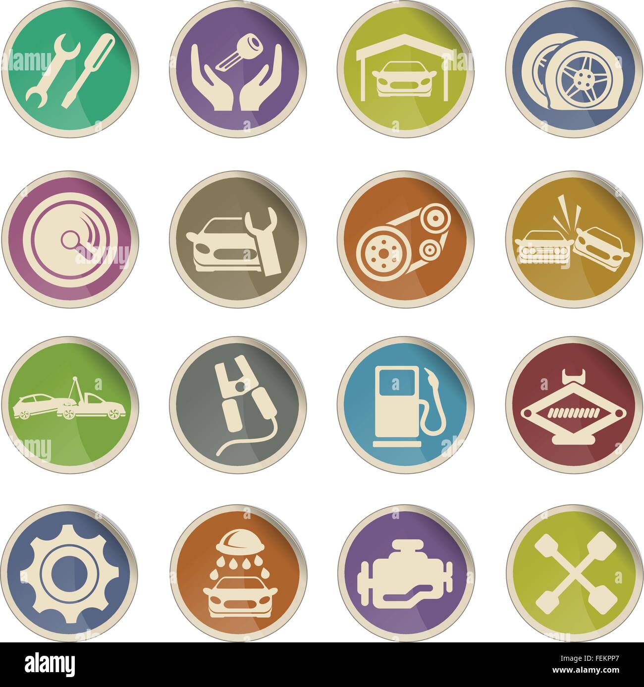 Auto Service Icons Stock Vector Image & Art - Alamy