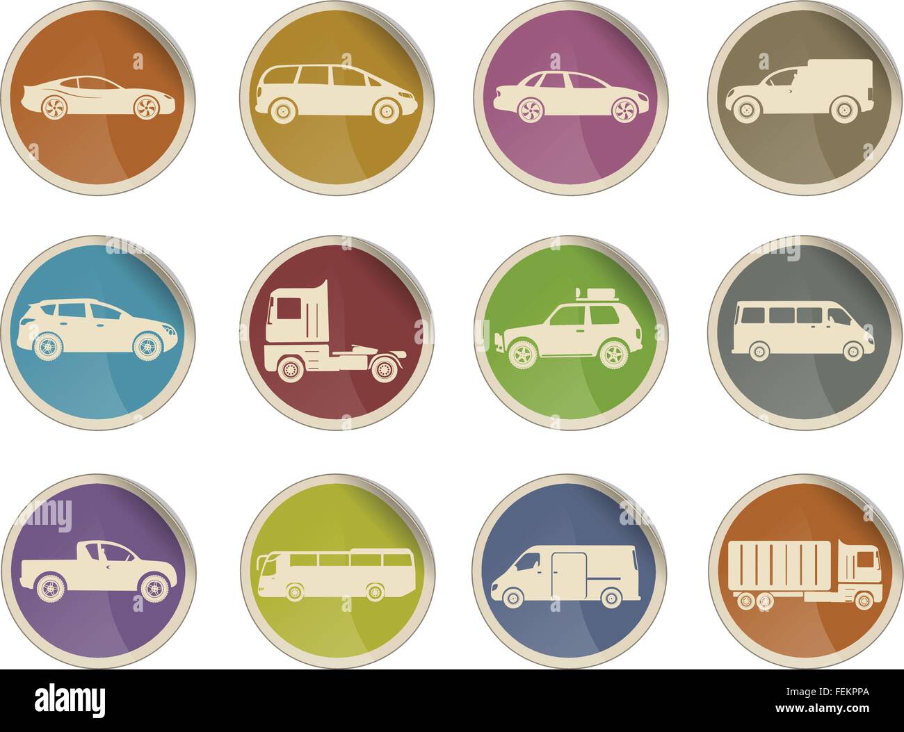 Vehicles Icon Set Stock Vector Image & Art - Alamy