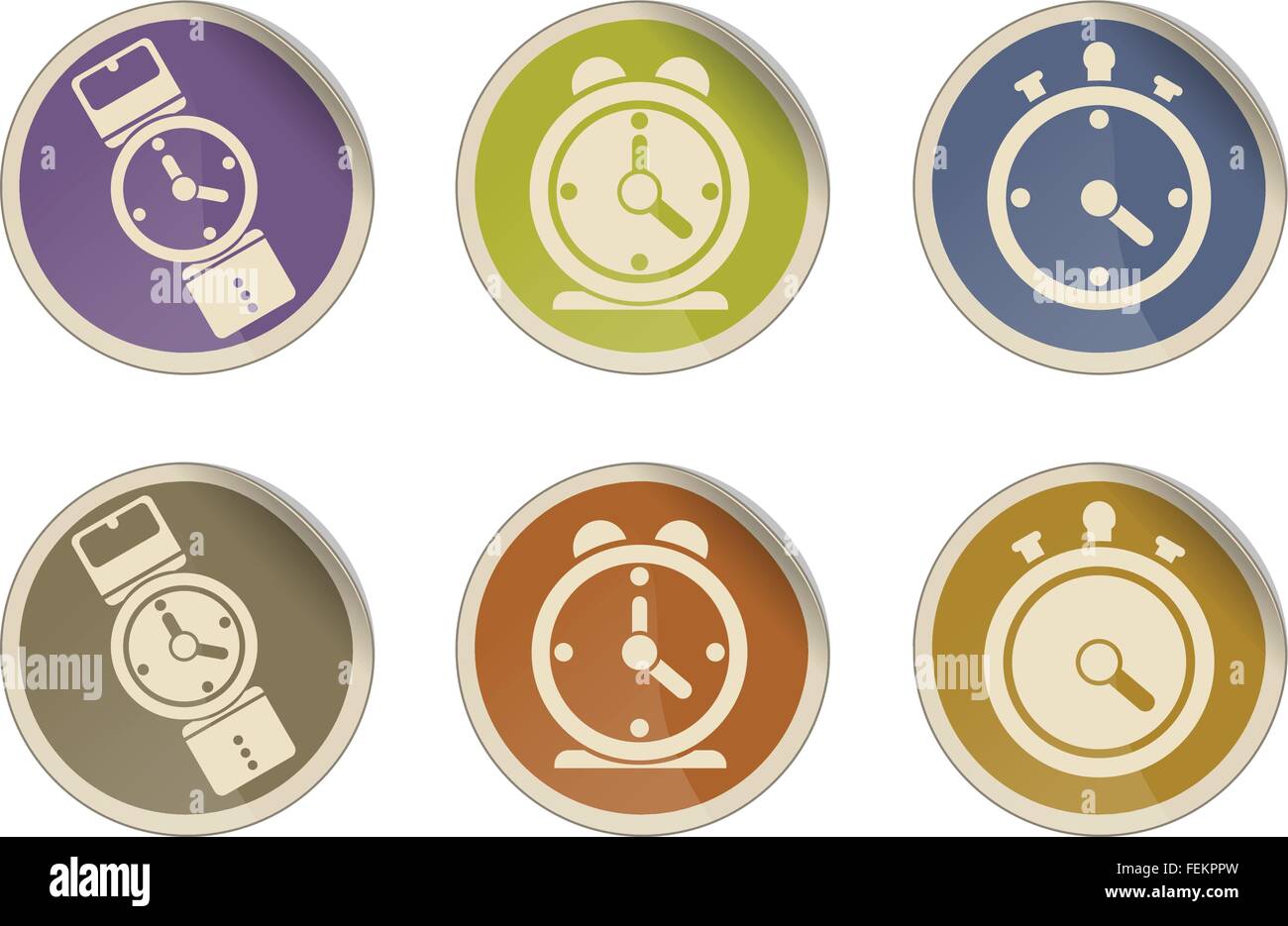 Different clocks icons Stock Vector Image & Art - Alamy