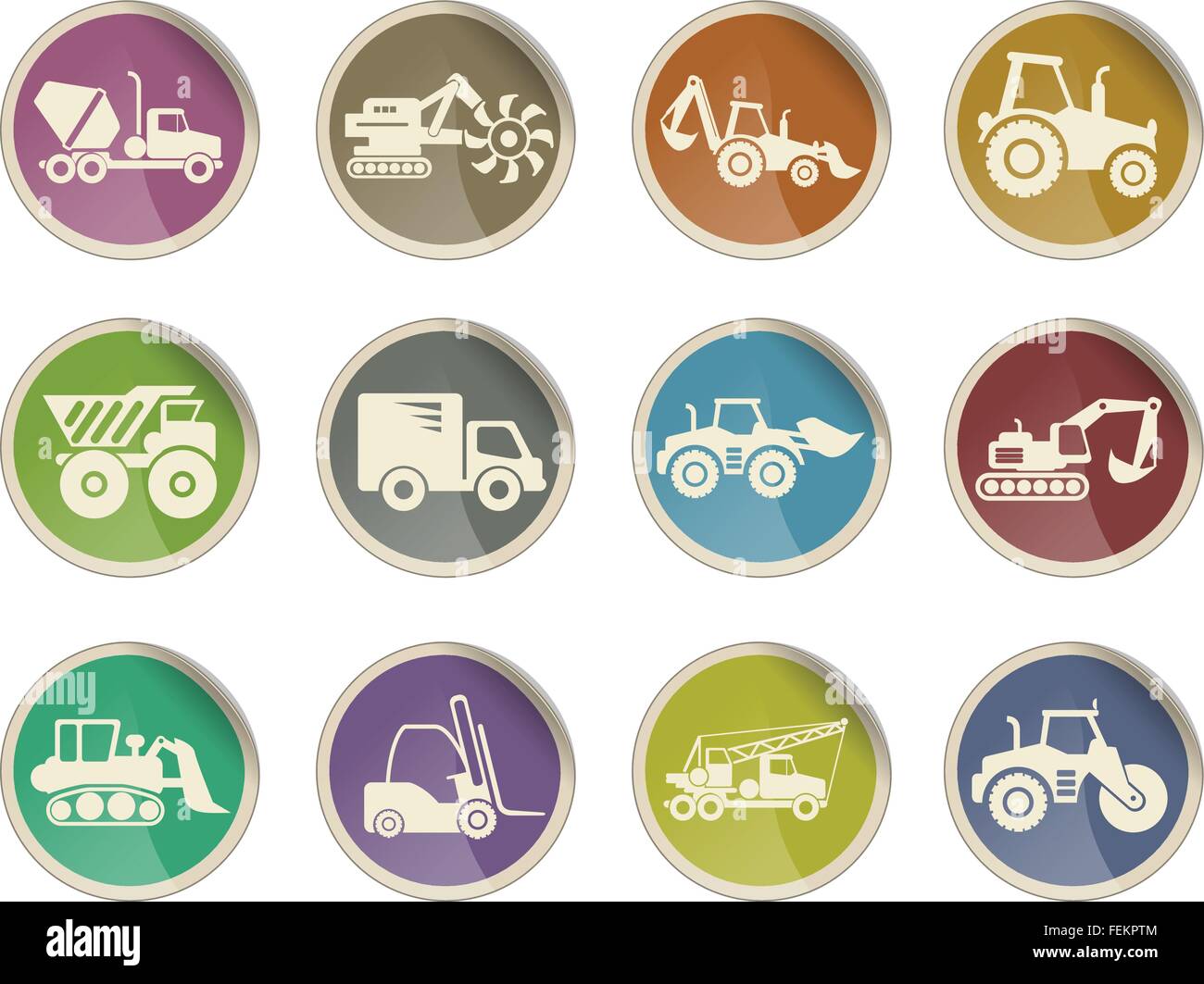 Construction Machines icons Stock Vector Image & Art - Alamy