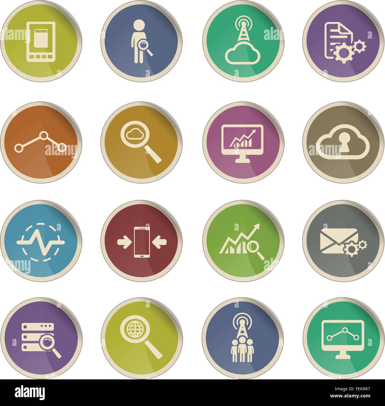 Data analytic simply icons Stock Vector Image & Art - Alamy