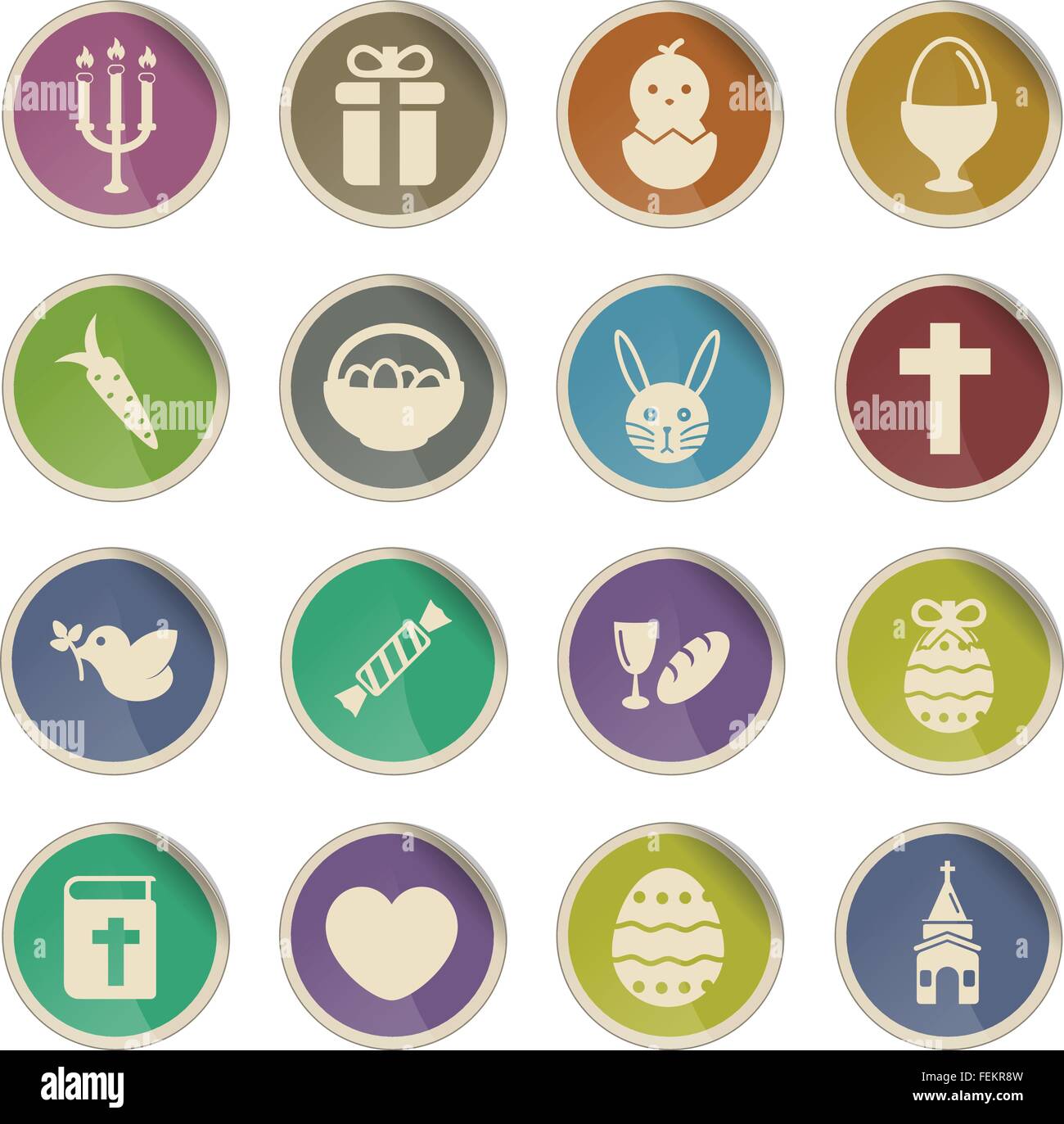 Easter day simply icons Stock Vector Image & Art - Alamy