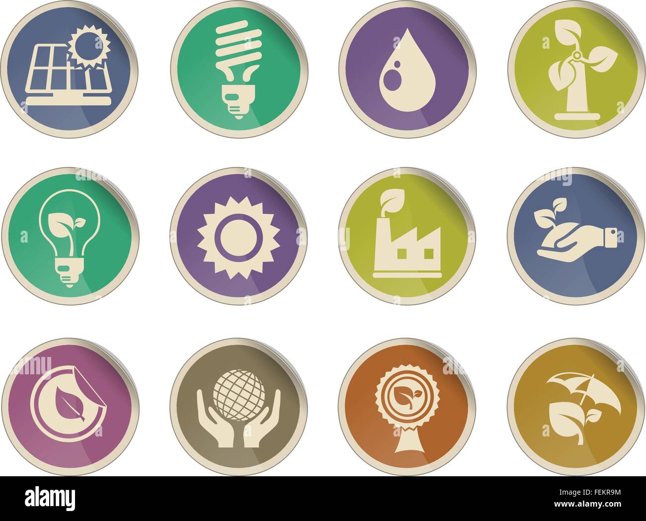 Ecology Icon Set Stock Vector Image & Art - Alamy
