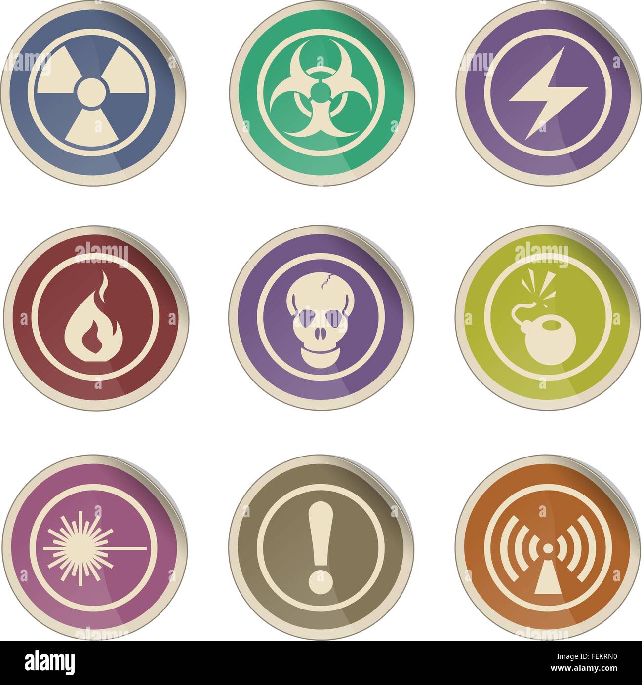 Hazard Sign Icons Stock Vector Image & Art - Alamy
