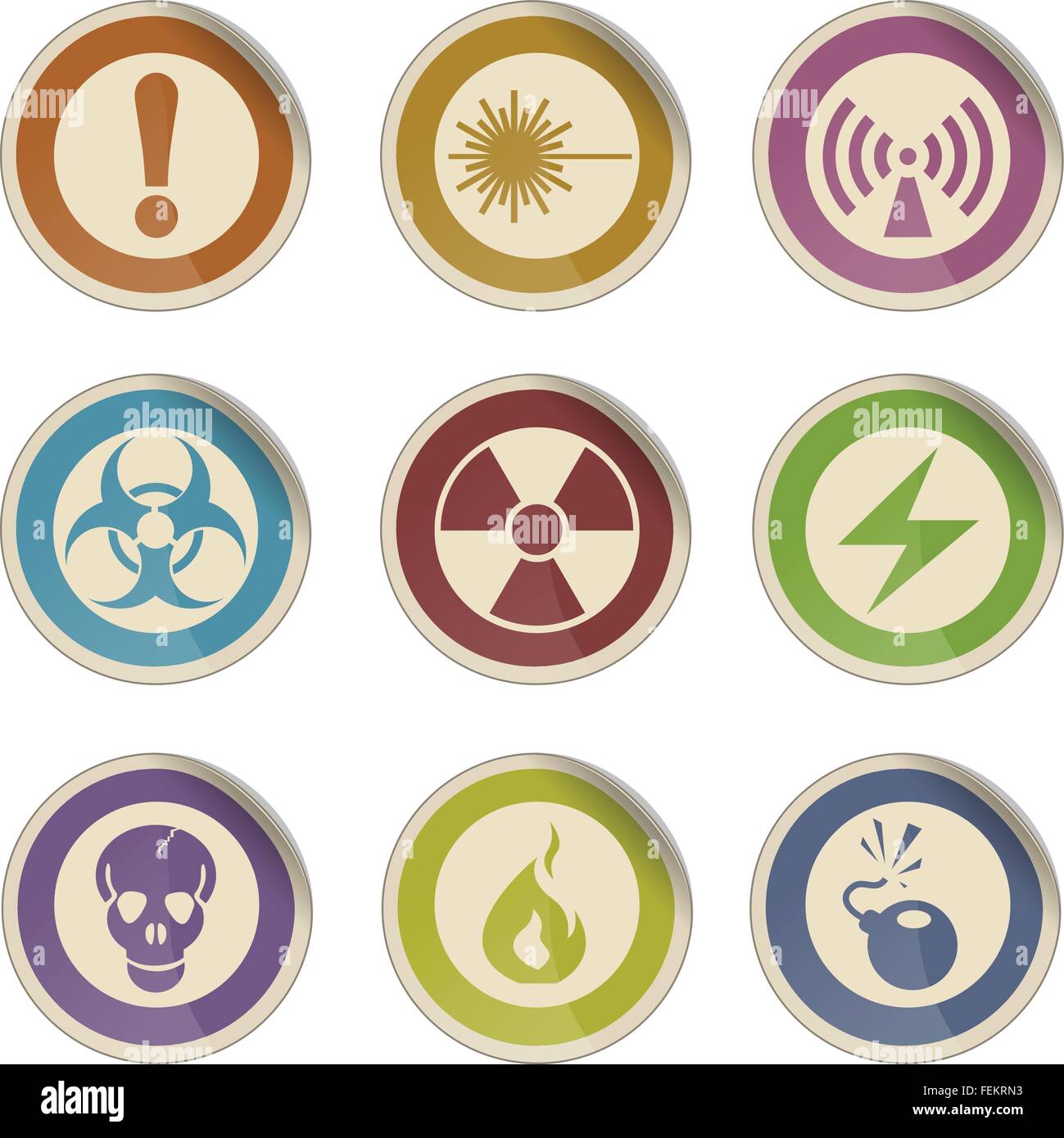 Hazard Sign Icons Stock Vector Image & Art - Alamy