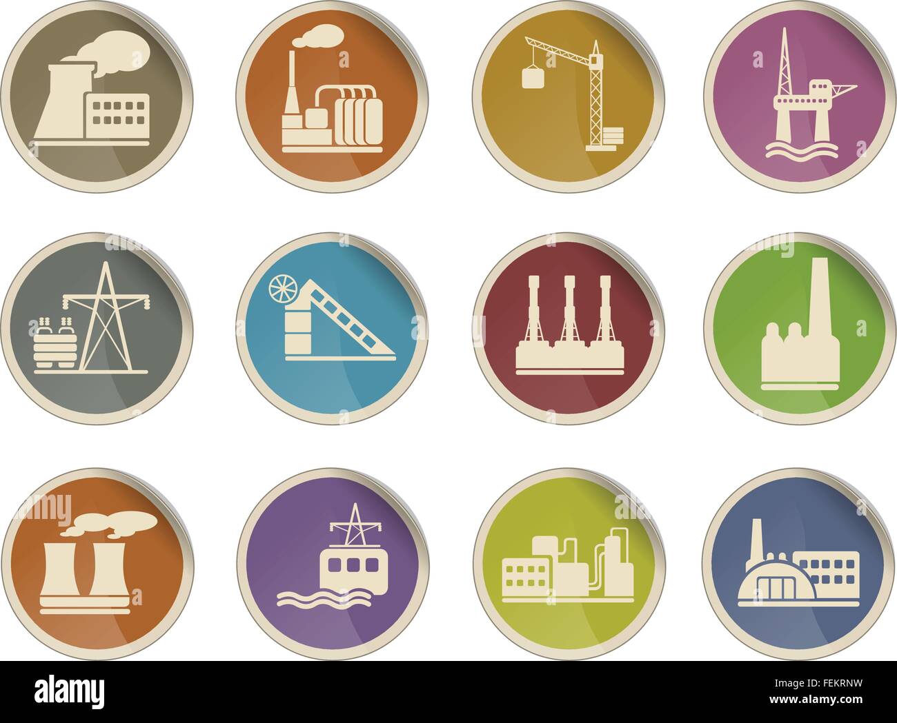 Factory and Industry Symbols Stock Vector Image & Art - Alamy