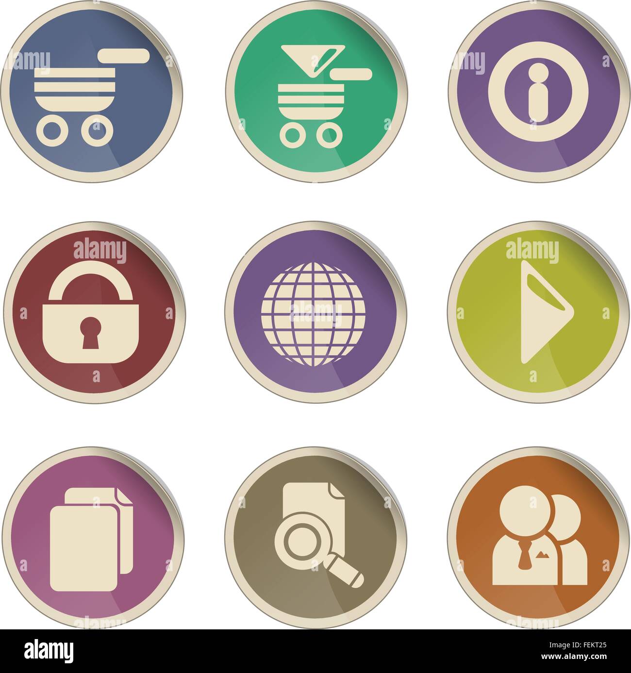 Web site vector icons Stock Vector Image & Art - Alamy
