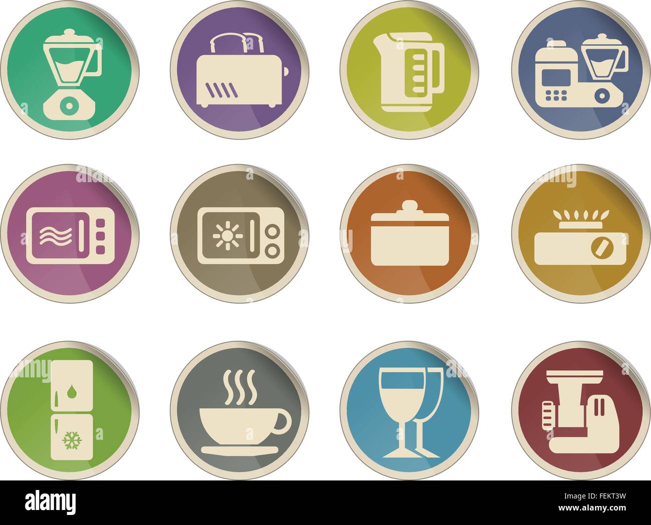 Kitchen Utensils Icon Set Stock Vector Image & Art - Alamy