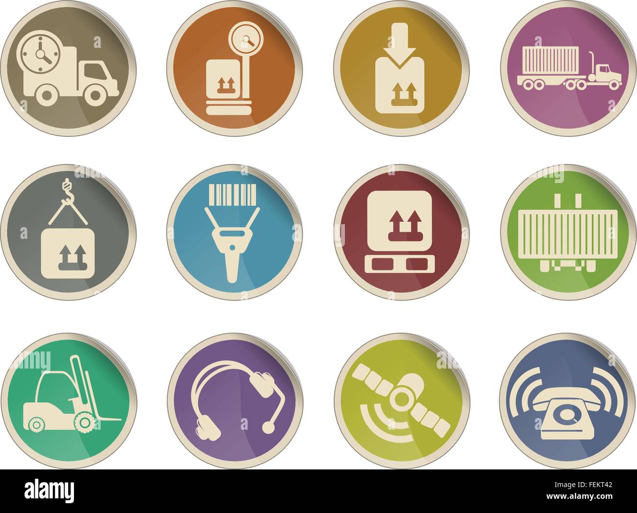 Logistics icon set Stock Vector Image & Art - Alamy