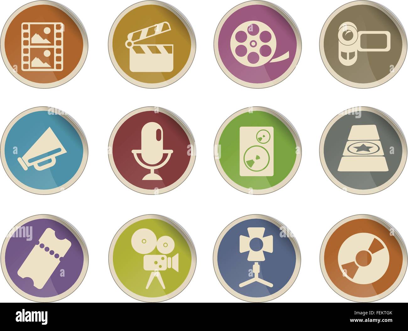 Film Industry Icons Stock Vector Image & Art - Alamy