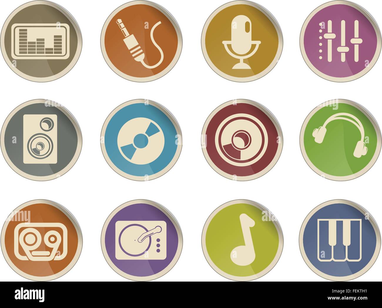 Audio & music icons Stock Vector Image & Art - Alamy