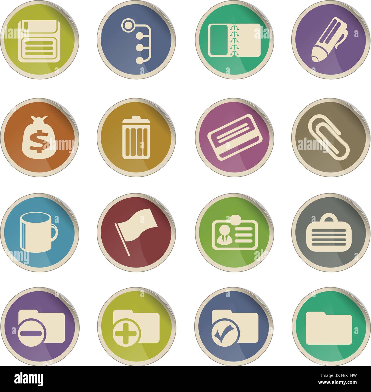 Office simple icons Stock Vector Image & Art - Alamy