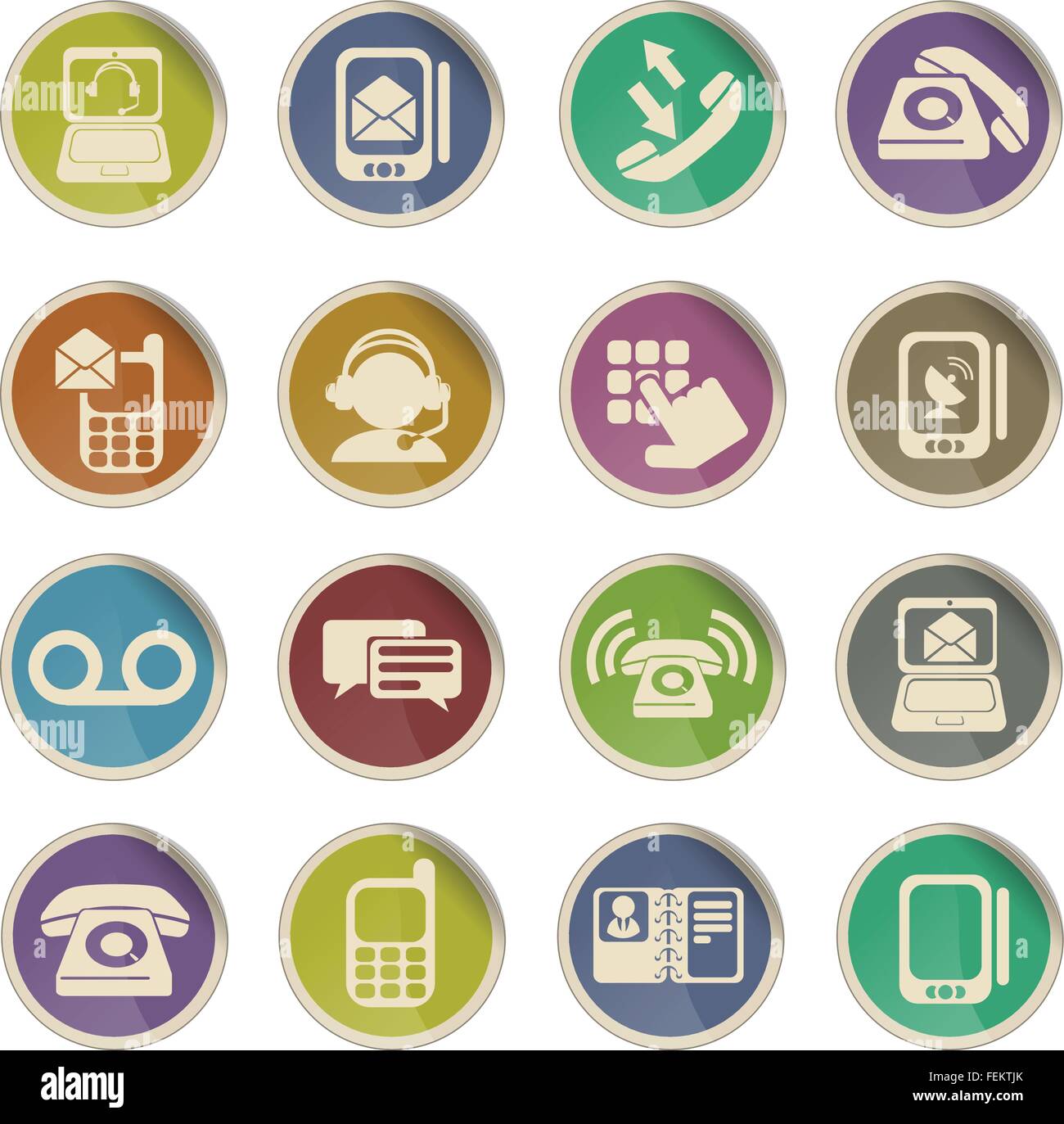 Telephone Icon Set Stock Vector Image & Art - Alamy