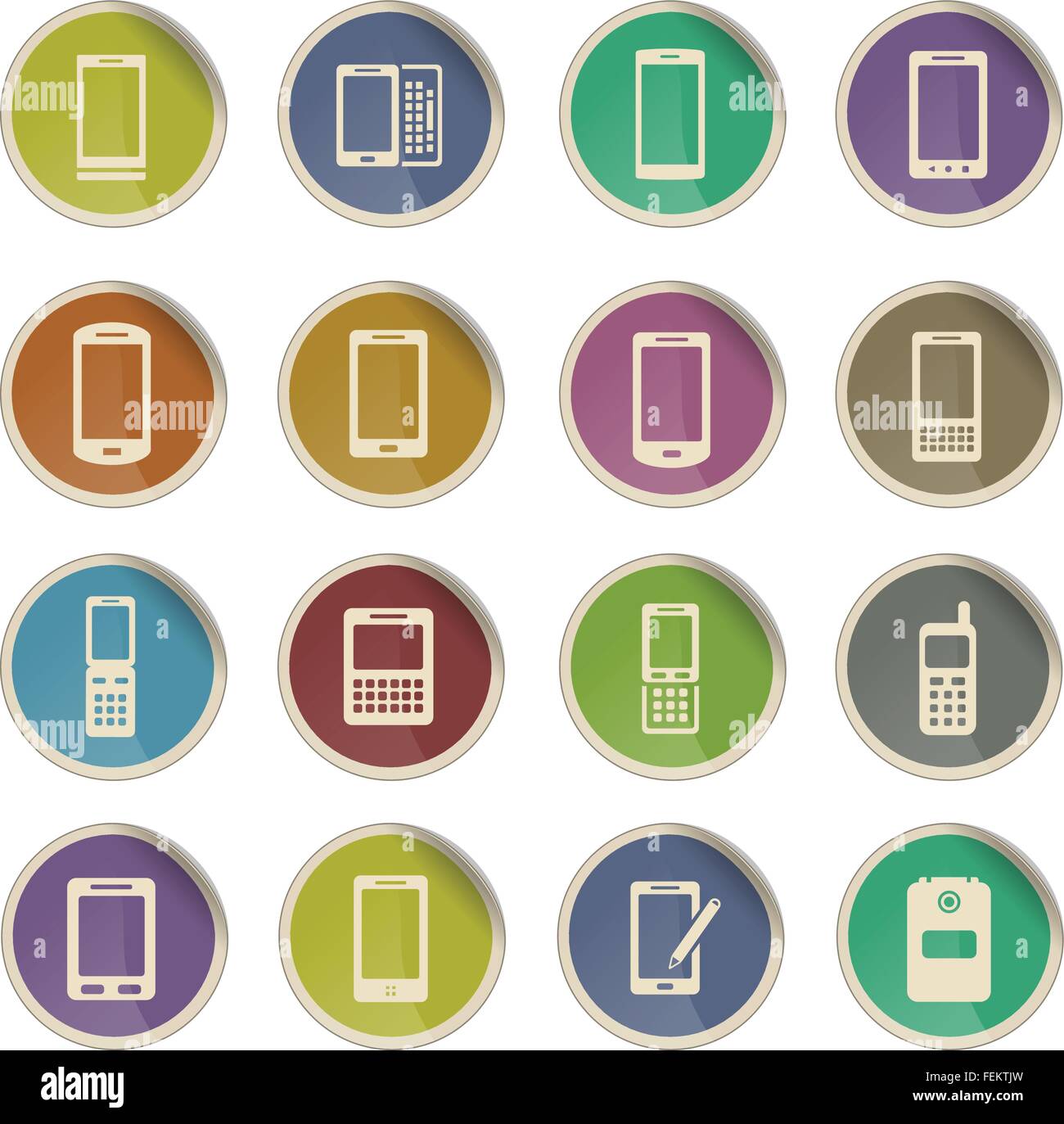 Old smart phones Stock Vector Images - Alamy