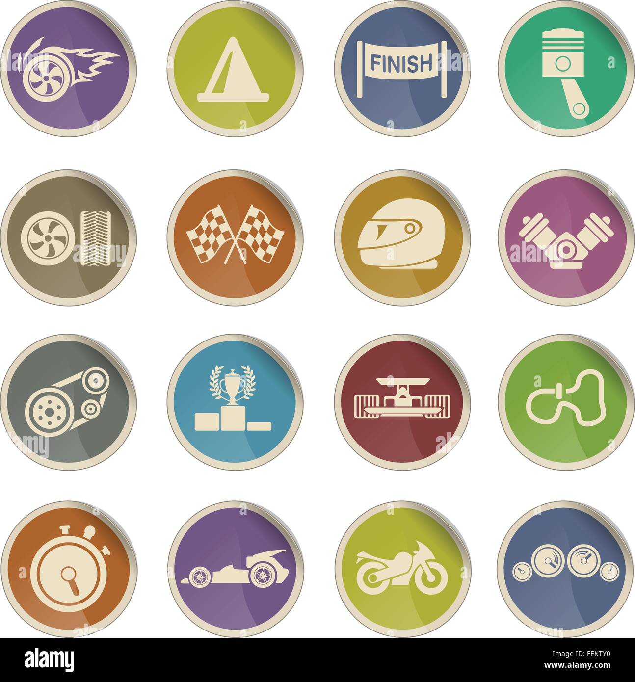 Racing vector icons Stock Vector Image & Art - Alamy