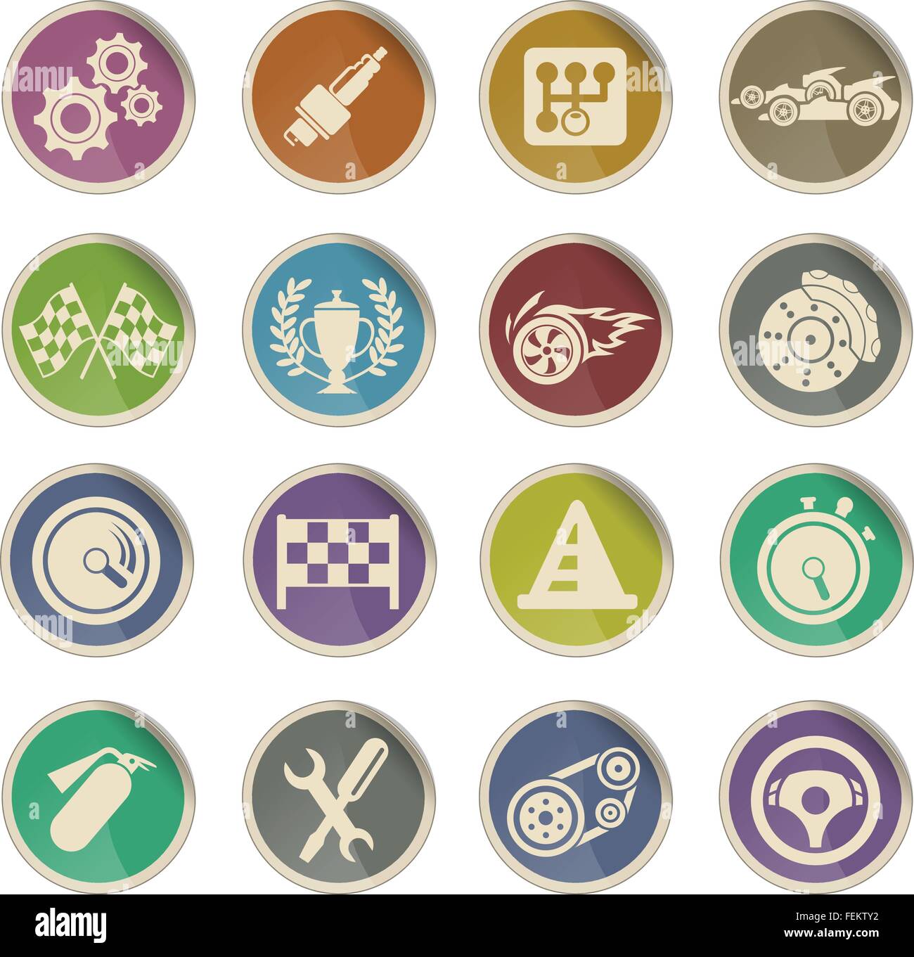 Racing icon set Stock Vector Image & Art - Alamy