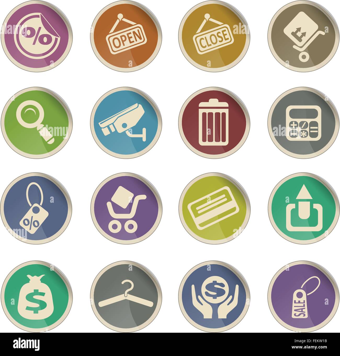 Shopping icon set Stock Vector Image & Art - Alamy