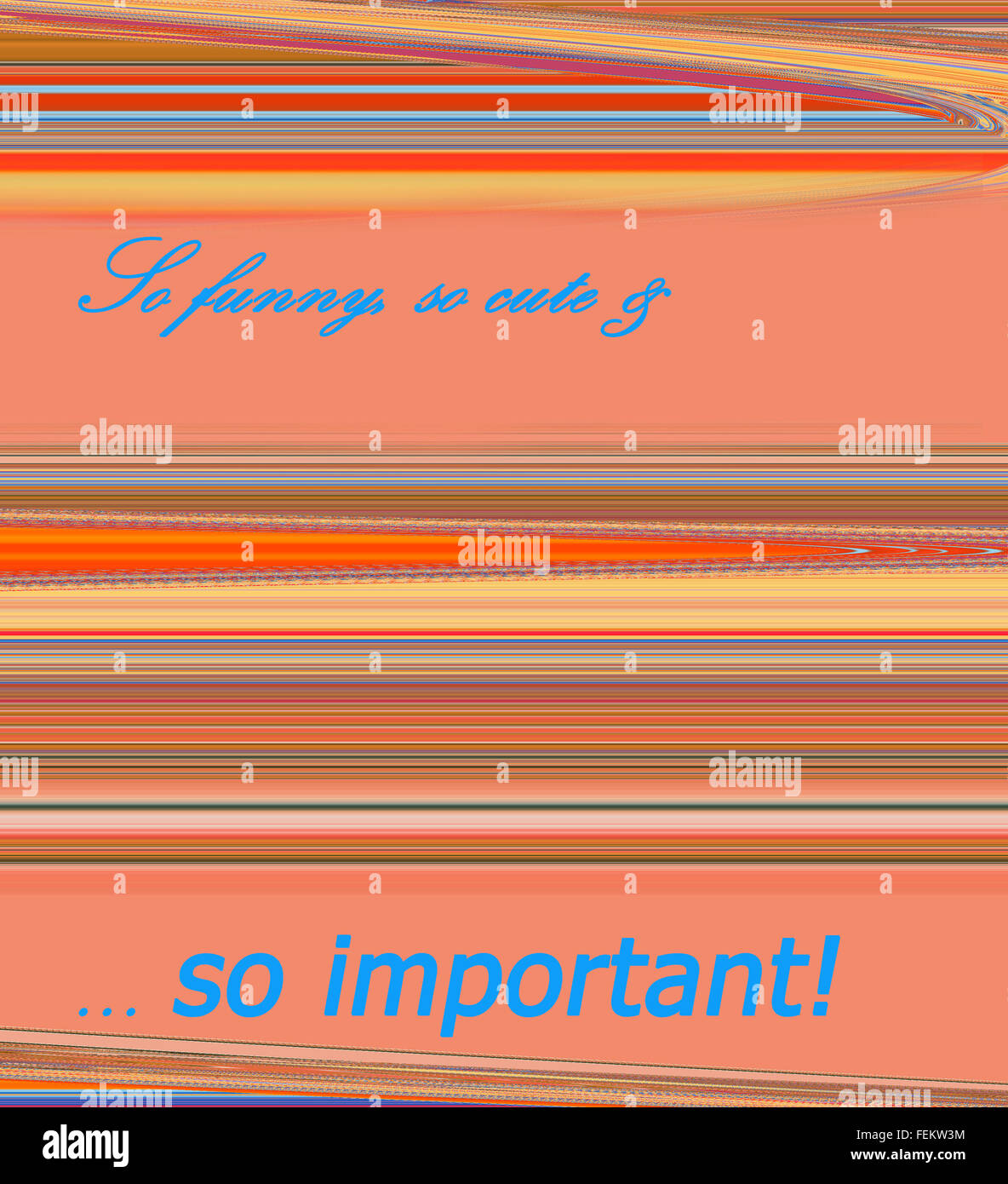 Abstract background with words - funny, cute and important Stock Photo ...