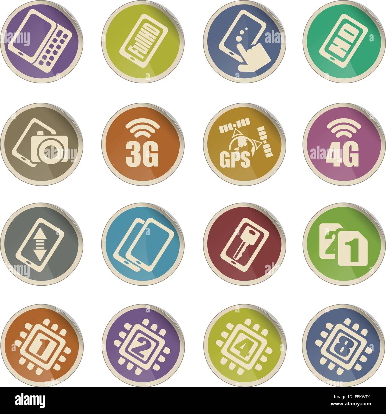 Phone functions Stock Vector Images - Alamy