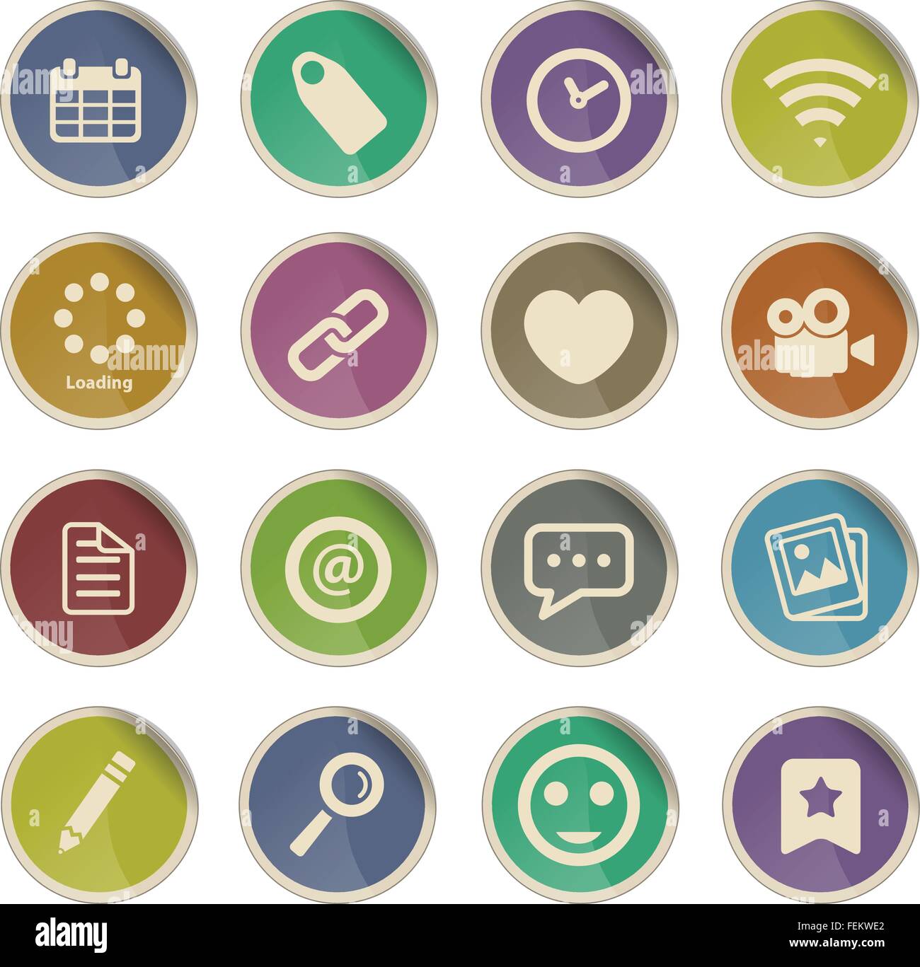 Social media simply icons Stock Vector Image & Art - Alamy