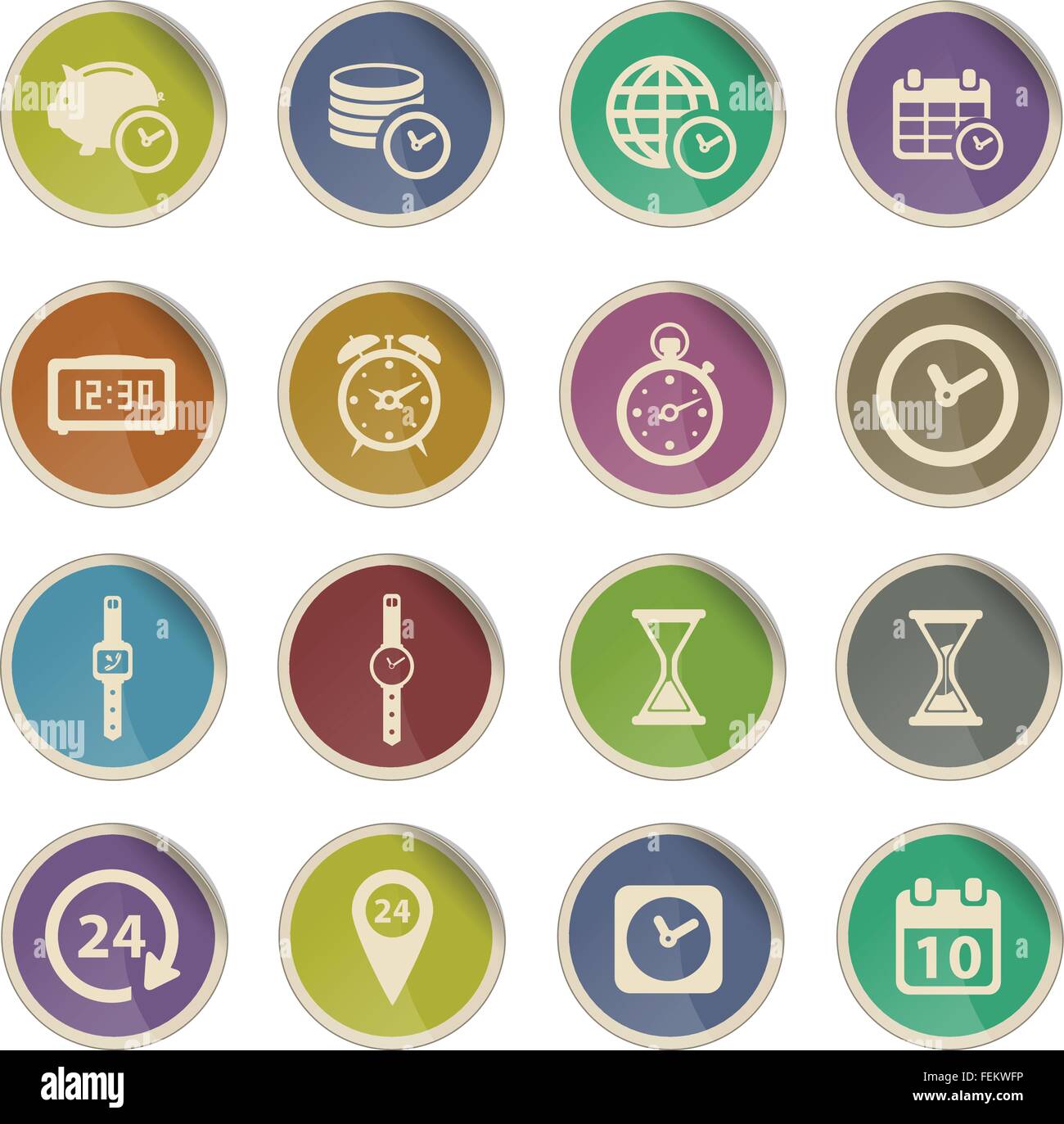 Time simply icons Stock Vector Image & Art - Alamy