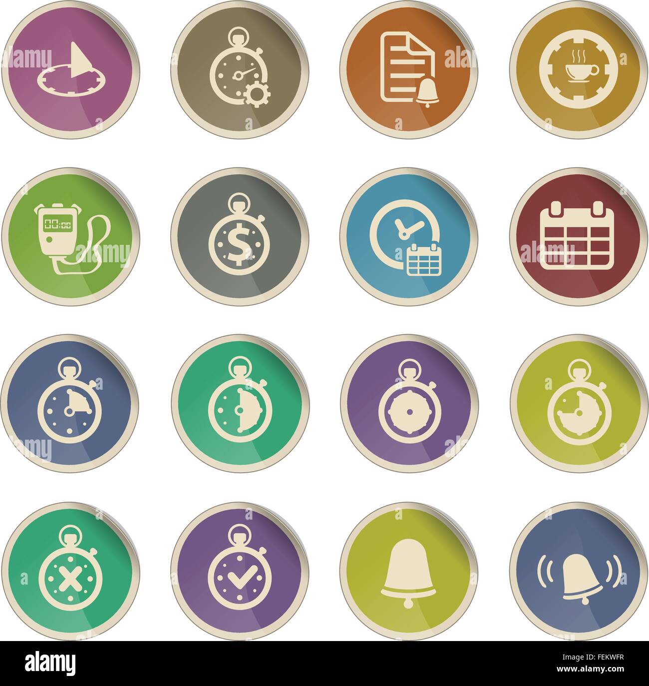 Time simply icons Stock Vector Image & Art - Alamy