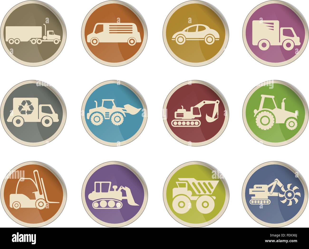 Symbols of Transportation and Loading Machines Stock Vector Image & Art ...