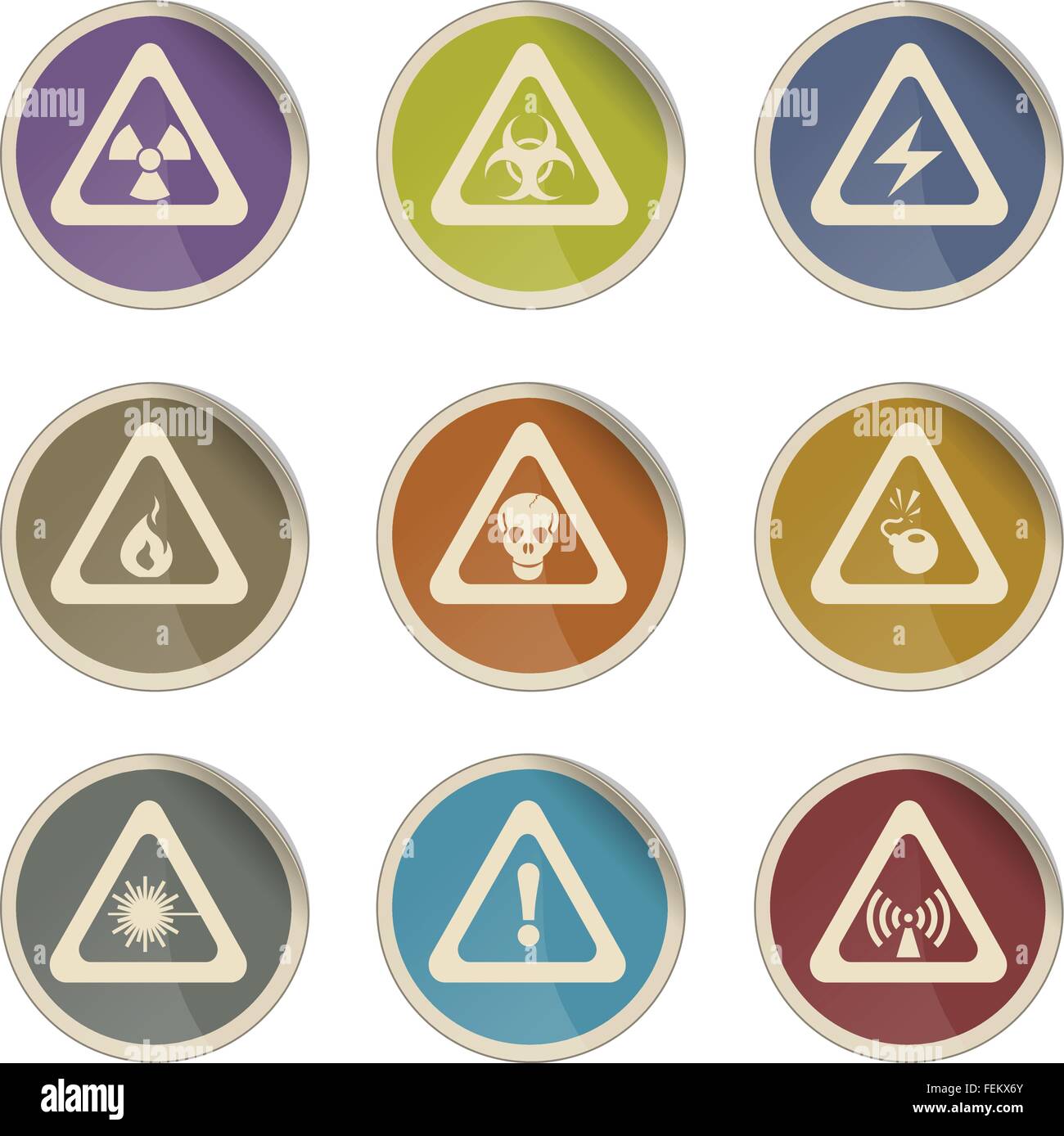 Hazard Sign Icons Stock Vector Image & Art - Alamy