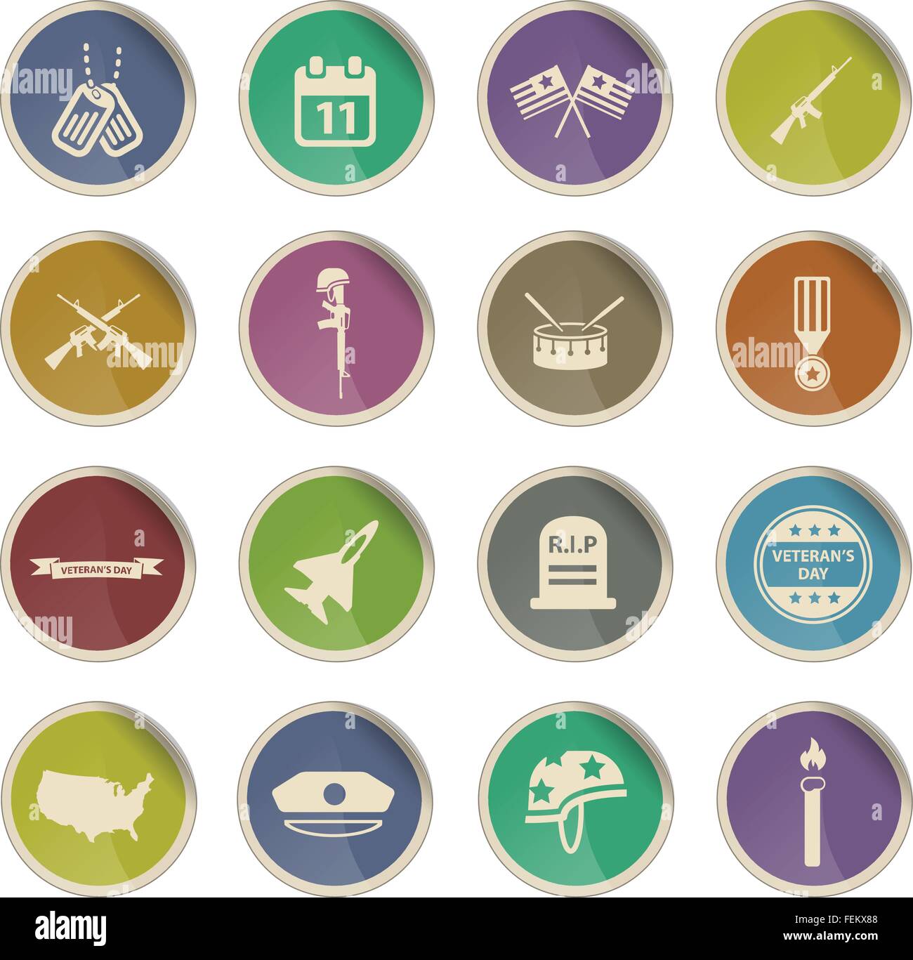 Icon veterans military Cut Out Stock Images & Pictures - Alamy