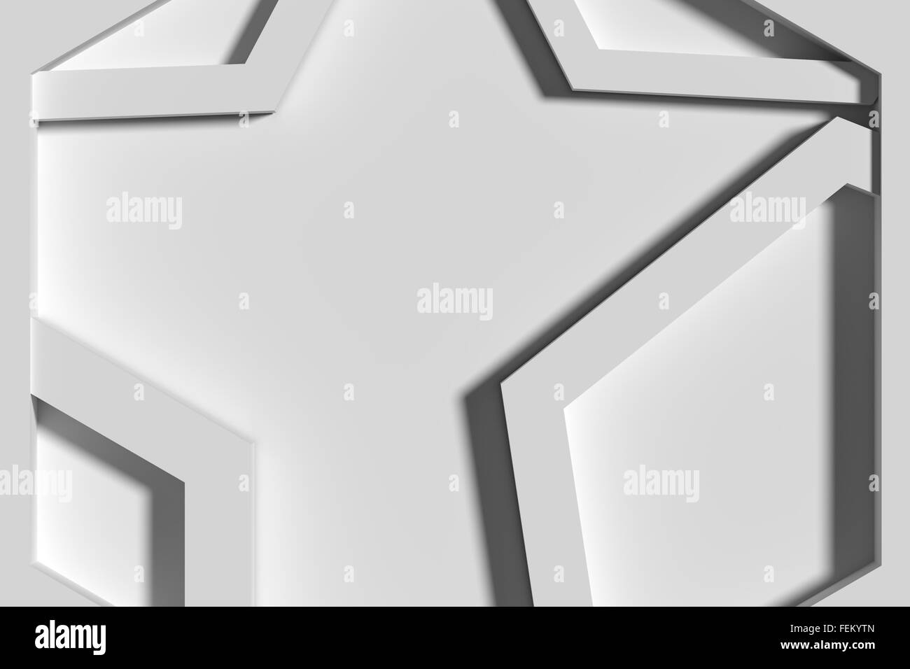 3d renderig of a Close-up of three-dimensional white angles casting ...