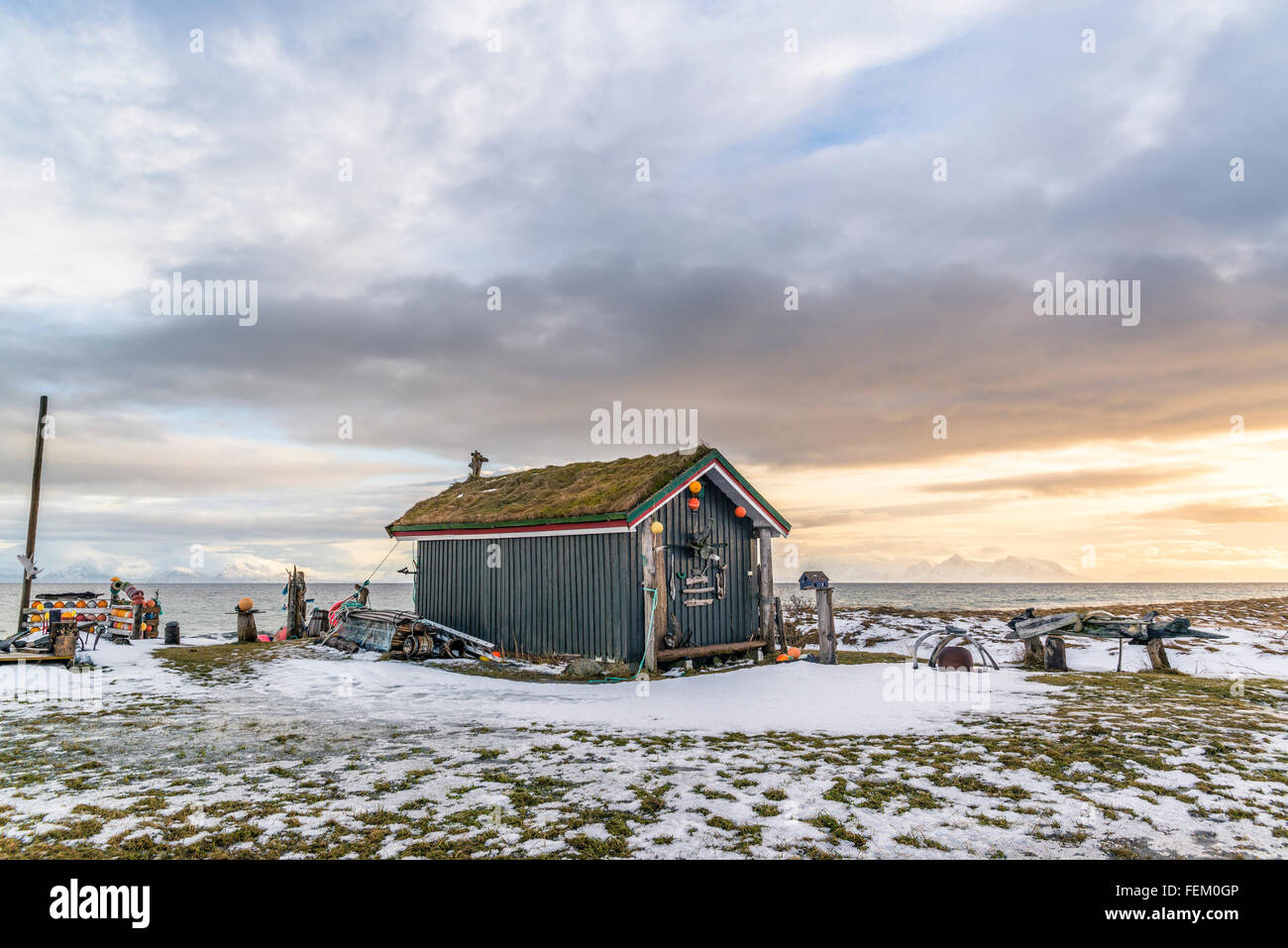 Fishing hut, Norway Stock Photo - Alamy