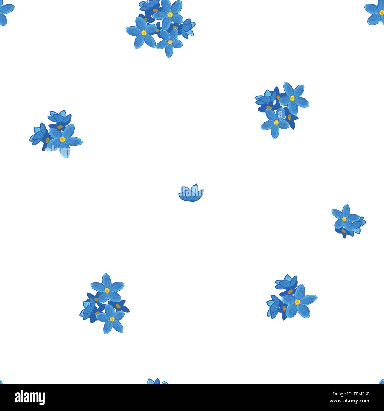 Seamless forget-me-not pattern Stock Vector Image & Art - Alamy