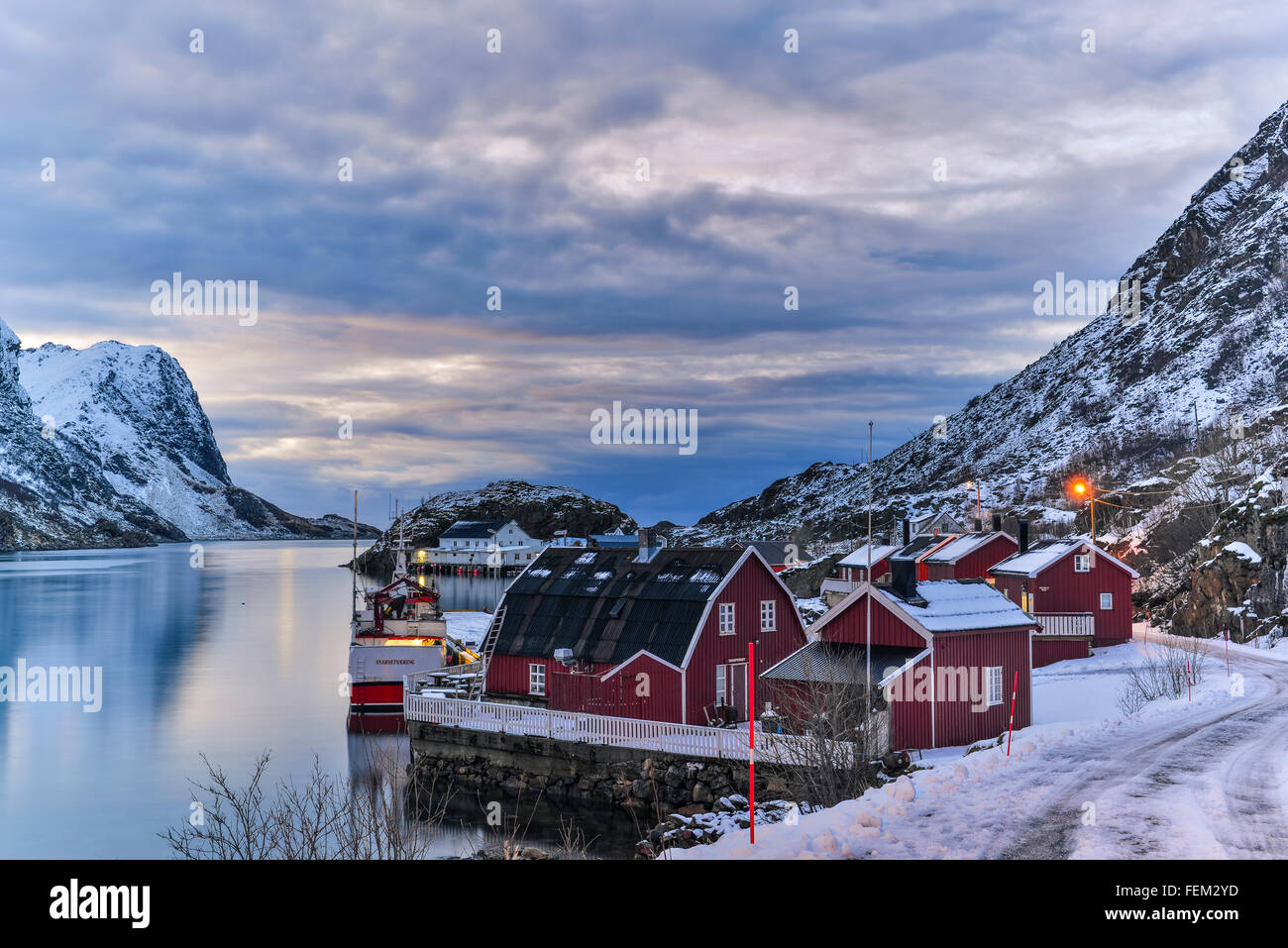 Fishing huts, Straume, Vesterålen, Norway Stock Photo - Alamy