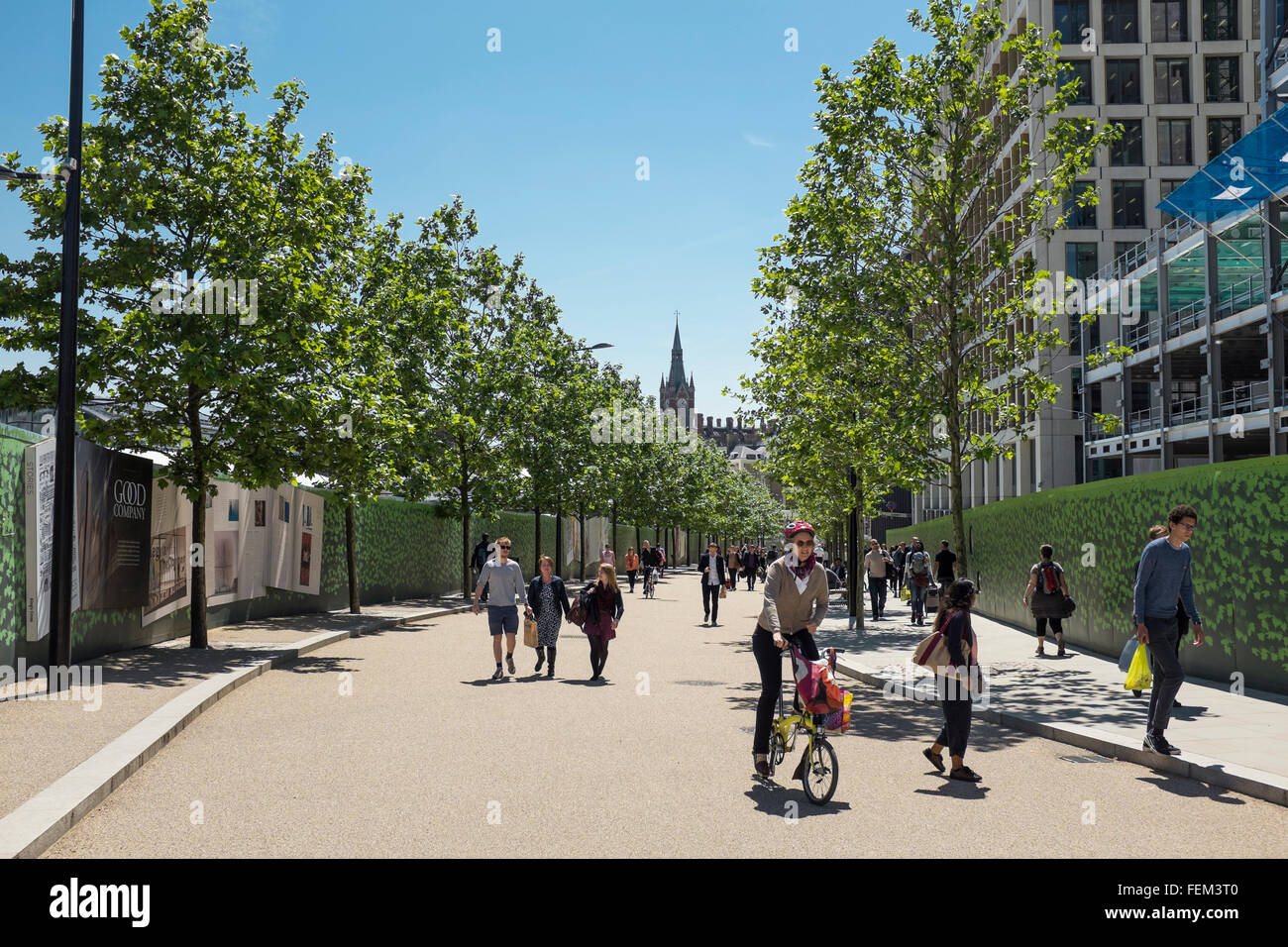 King's Boulevard (a new street), King's Cross, London, UK Stock Photo ...