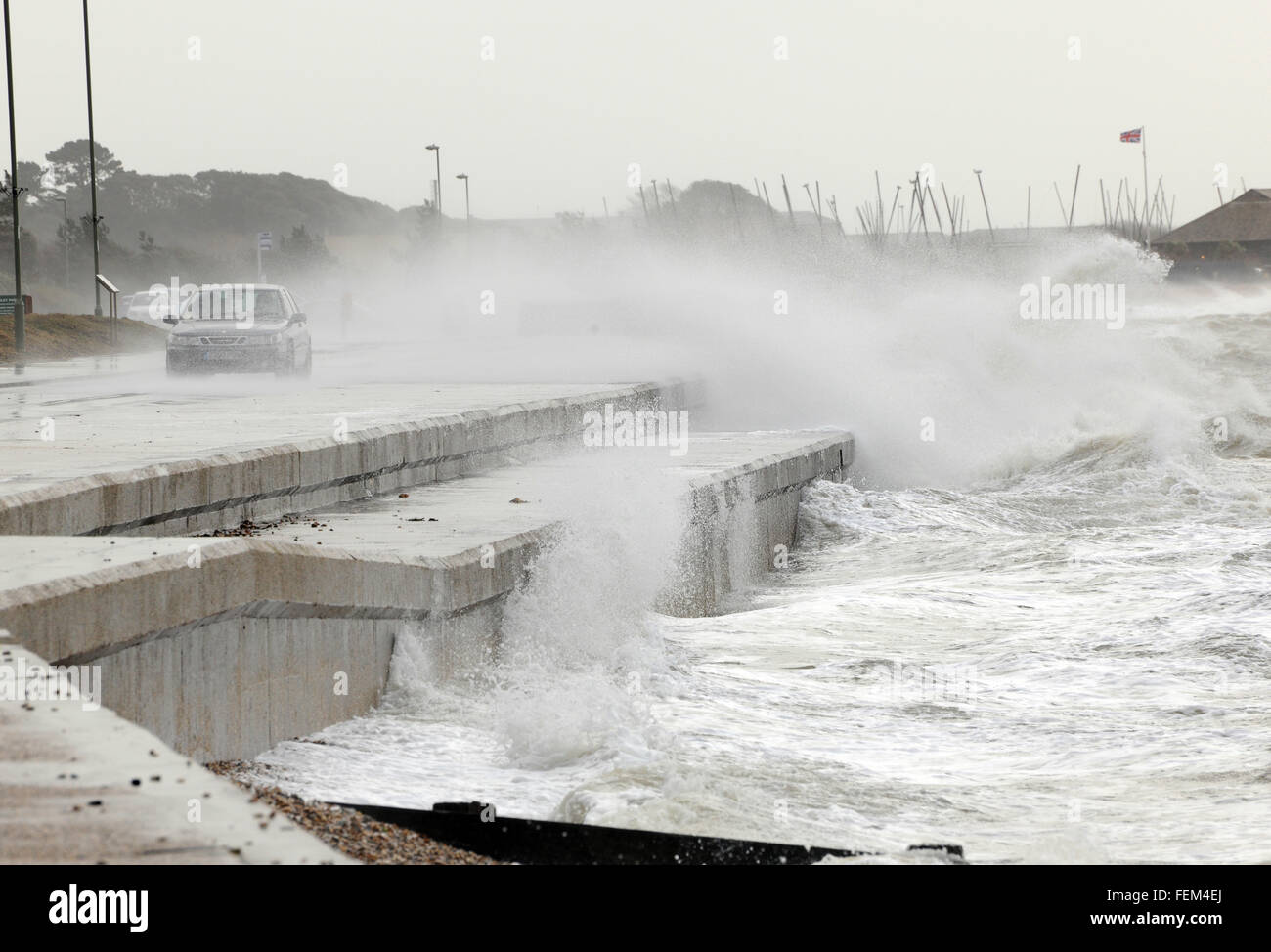 Stokes Bay, Gosport, Hampshire, UK. 8th February, 2016. Storm at Stokes ...