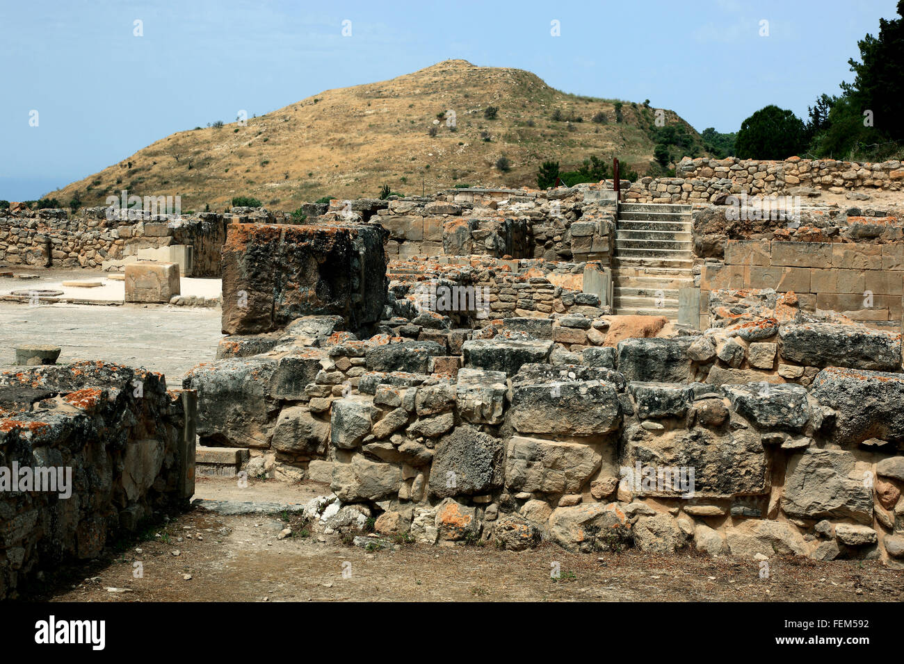 Crete, archaeological excavation site Festos, Faistos, Phaistos ...
