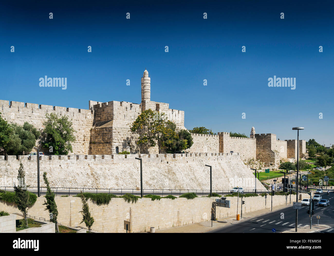old town citadel walls landmark of jerusalem israel Stock Photo - Alamy