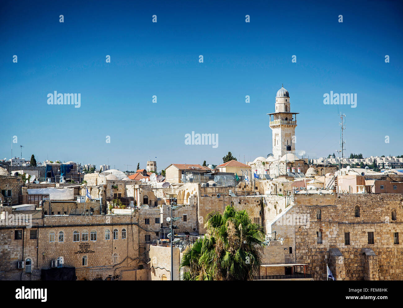 mosques in old town of jerusalem israel Stock Photo - Alamy