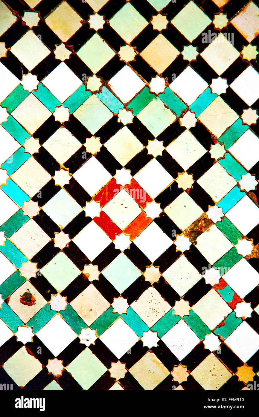 abstract morocco in africa tile the colorated pavement background ...