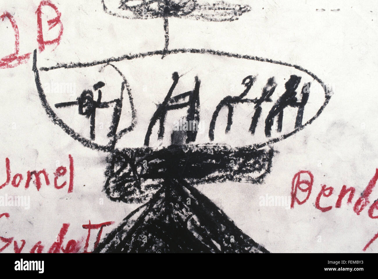 Crayon drawing done by one of the thousands of street children in ...