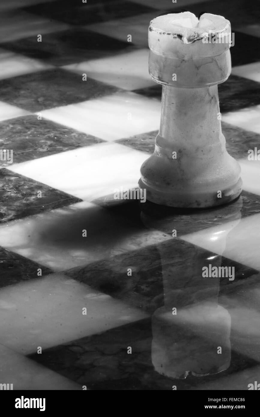 Marble chess board Black and White Stock Photos & Images - Alamy